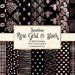Rose Gold & Black Digital Paper – Seamless Foil Backgrounds (digital ...