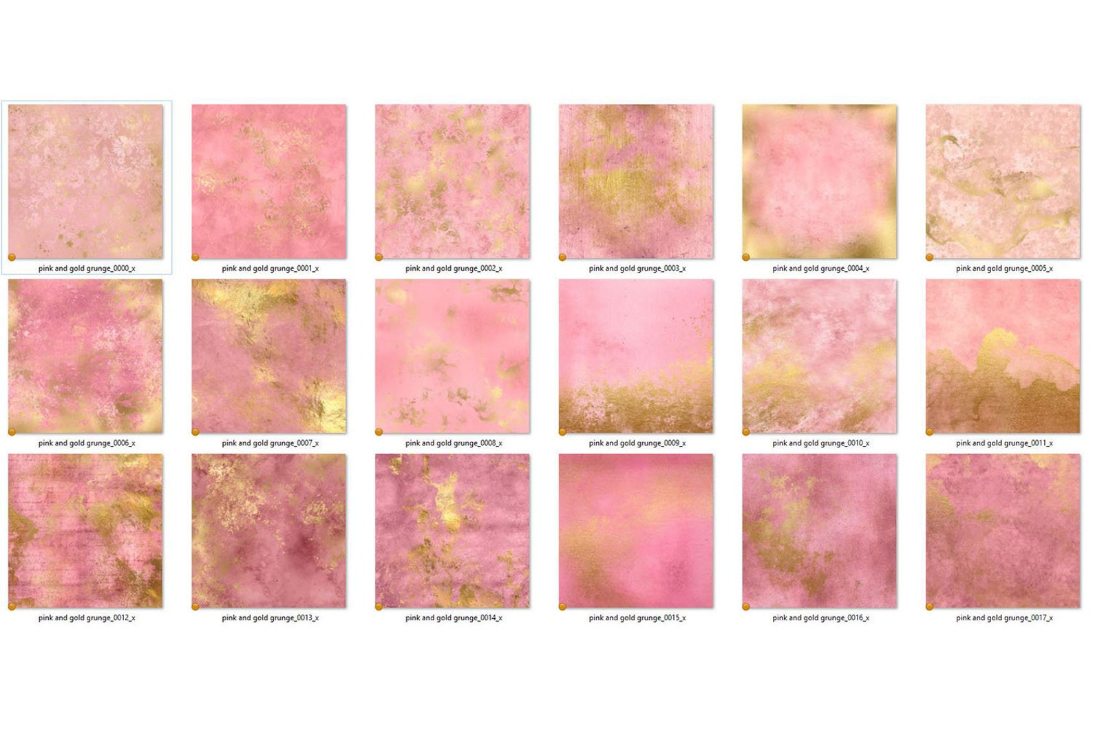 Grunge Pink and Gold Digital Paper, Distressed Textures (digital ...