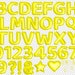 Yellow Foil Balloon Alphabet Clip Art - Digital Instant Download ...
