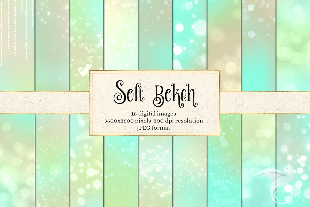 Soft Bokeh Digital Paper, Backgrounds in Soft Ombre Pastel Gradients ...