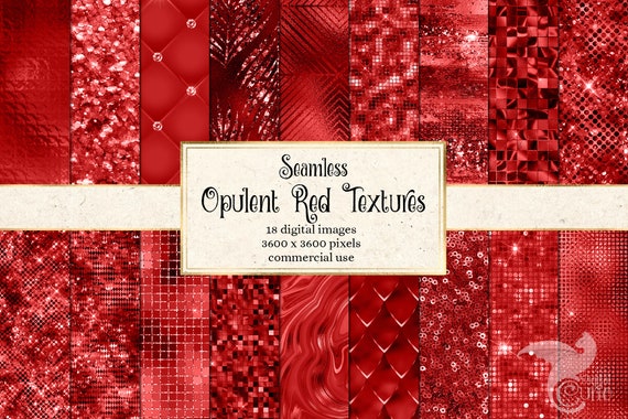 Opulent Red Digital Paper Seamless Red Textures With Glitter - Etsy