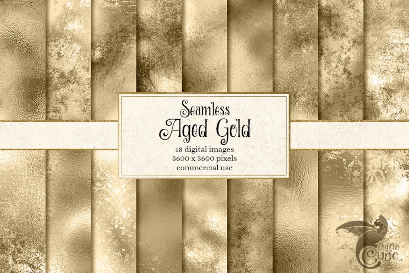 Aged Gold Digital Paper Seamless Gold Textures Grunge - Etsy