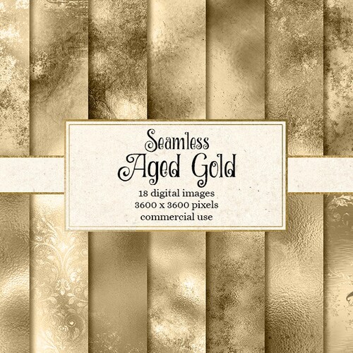 Gold Foil Digital Paper Seamless Gold Foil Textures Shimmer - Etsy