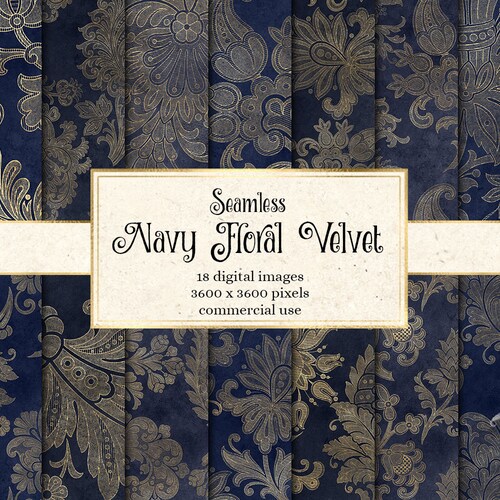 Distressed Floral Damask Digital Paper Seamless Printable | Etsy