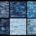 Blue Brick Textures Digital Paper, Seamless Rustic Brick Wall Digital ...