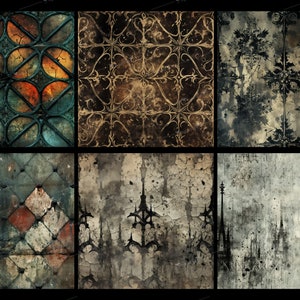 Gothic Grunge Digital Paper, Distressed Texture Backgrounds, Vintage ...