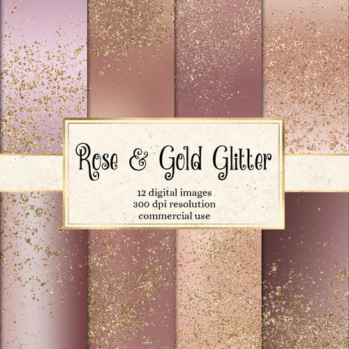Luxury Rose Gold Digital Paper Printable Scrapbook Paper Bokeh - Etsy