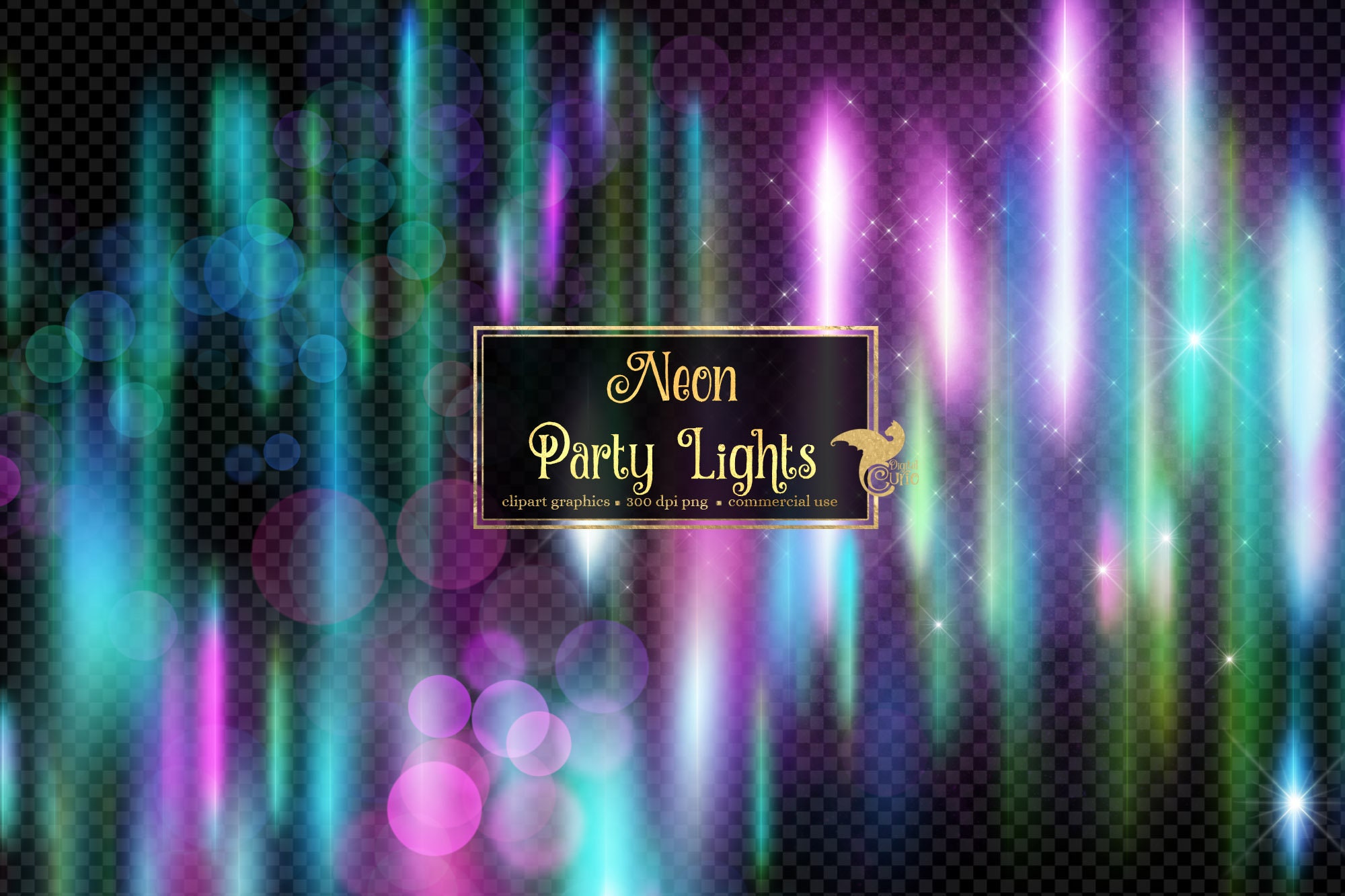 Neon Rave Lights Background