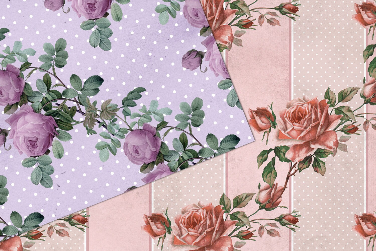 Antique Rose Wallpaper Digital Paper Seamless Rose Printable - Etsy