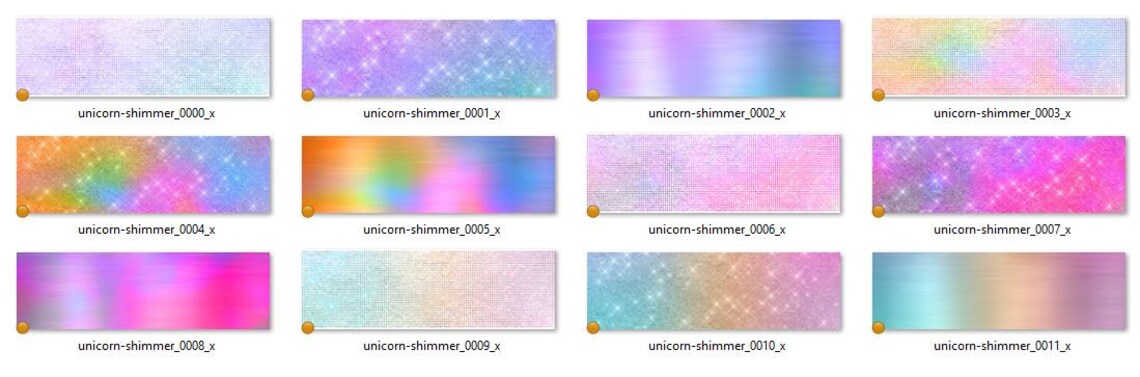 Unicorn Shimmer Strips Clipart – Rainbow, Diamond, and Metal (PNG ...