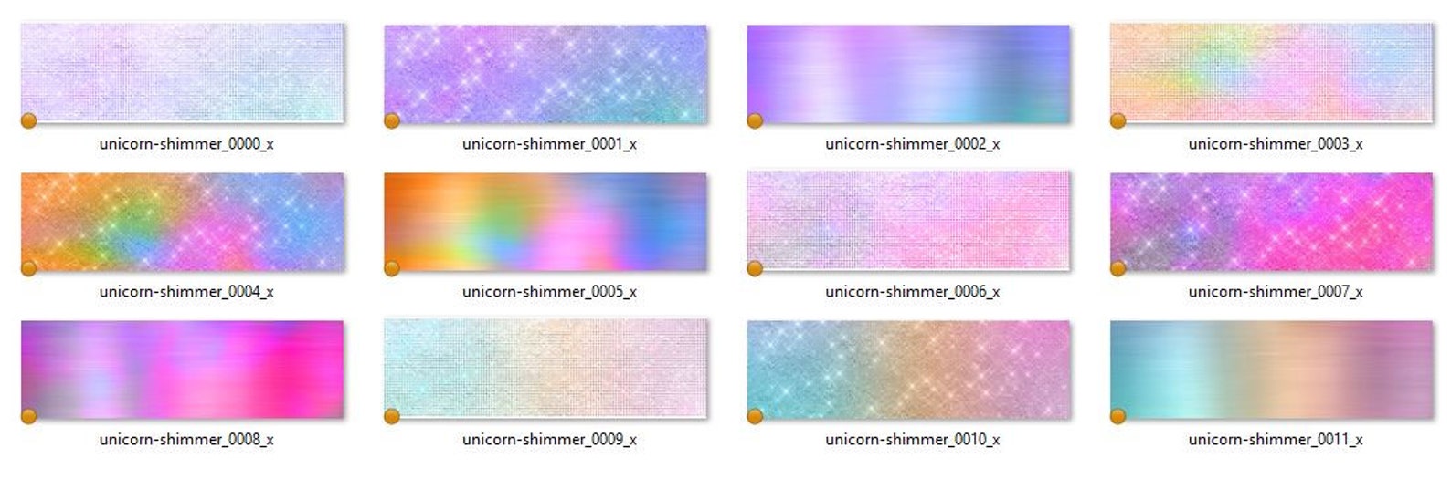 Unicorn Shimmer Strips Clipart Rainbow Pastel Diamond and - Etsy