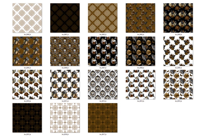 Amber Night Birds Digital Paper Gothic Scrapbook Papers - Etsy