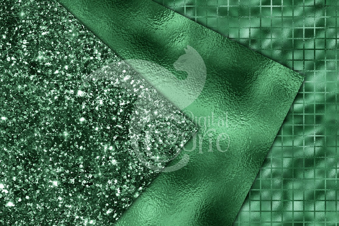 Luxury Emerald Digital Paper Seamless Green Textures With - Etsy