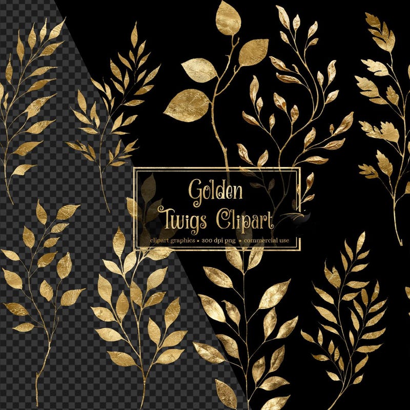 Gold Leaf Canvas Wall - Etsy