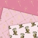 Pink and Gold Princess Digital Paper, Seamless Scrapbook Patterns ...