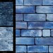 Blue Brick Textures Digital Paper, Seamless Rustic Brick Wall Digital ...
