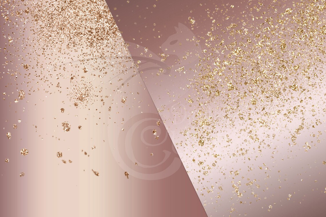 Rose and Gold Glitter Digital Paper Glitter Backgrounds on - Etsy