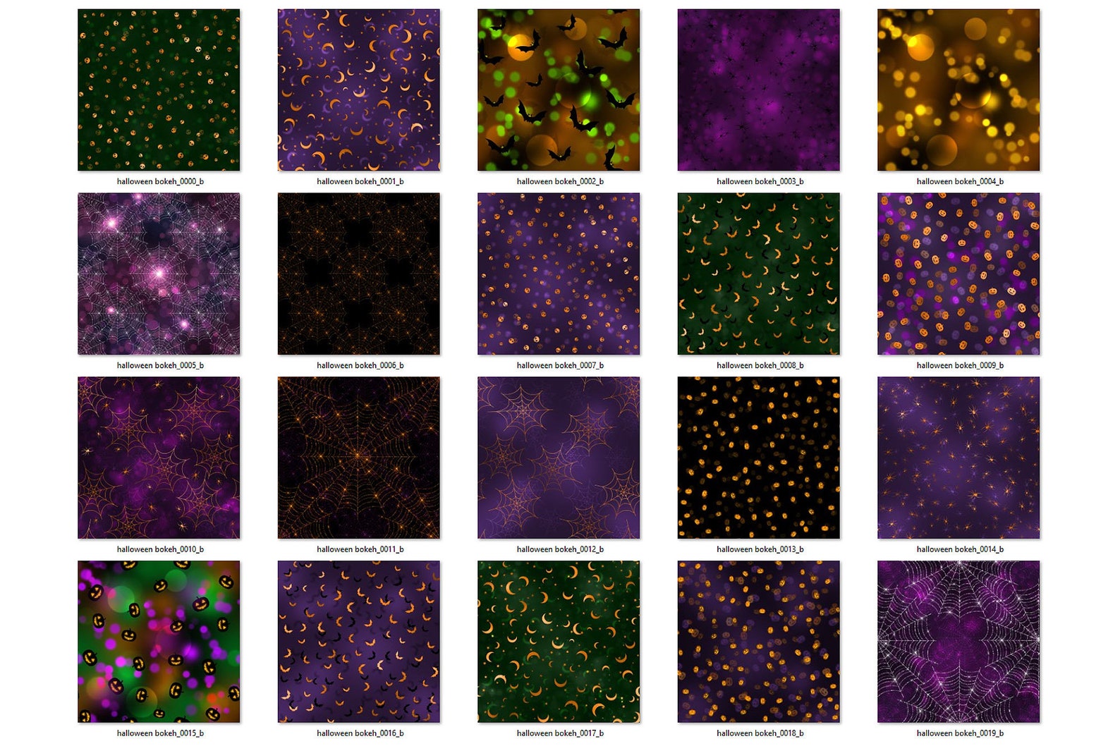 Seamless Halloween Bokeh Digital Paper Printable Halloween - Etsy