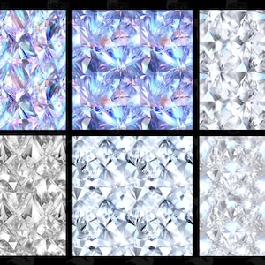 Seamless Diamond Textures - Digital Printable Crystal Diamond Pattern ...