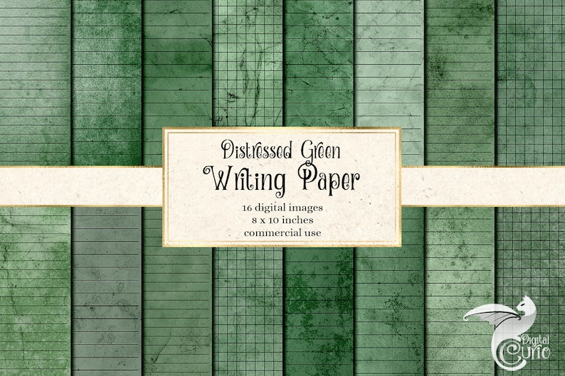 Distressed Green Writing Paper Notebook Digital Paper Grunge - Etsy