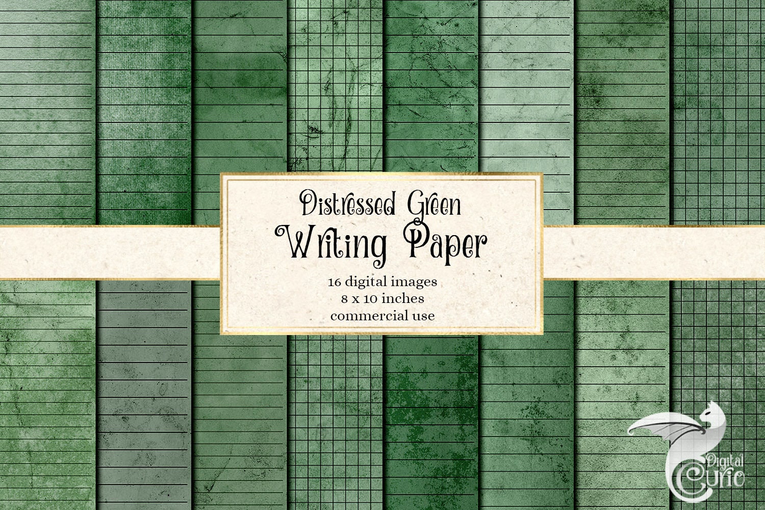 Distressed Green Writing Paper Notebook Digital Paper Grunge - Etsy