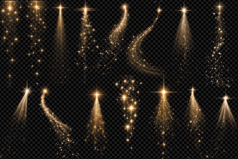 Gold Stardust Overlays, Sparkling Light Effects (digital Overlays) - Etsy