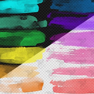 Rainbow Watercolor Brush Strokes Clipart, Paint Elements (digital PNG ...