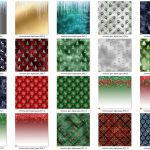 Christmas Glam Digital Paper, Glitter and Foil Luxury Backgrounds With ...