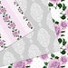 Lilac and Gray Shabby Digital Paper, Seamless Floral Patterns Rustic ...