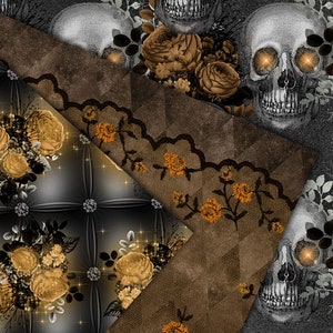 Vampire Spells Digital Paper, Halloween Seamless Backgrounds Pattern ...