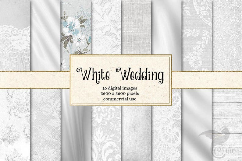 White Wedding Digital Paper Wedding Romantic Backgrounds - Etsy