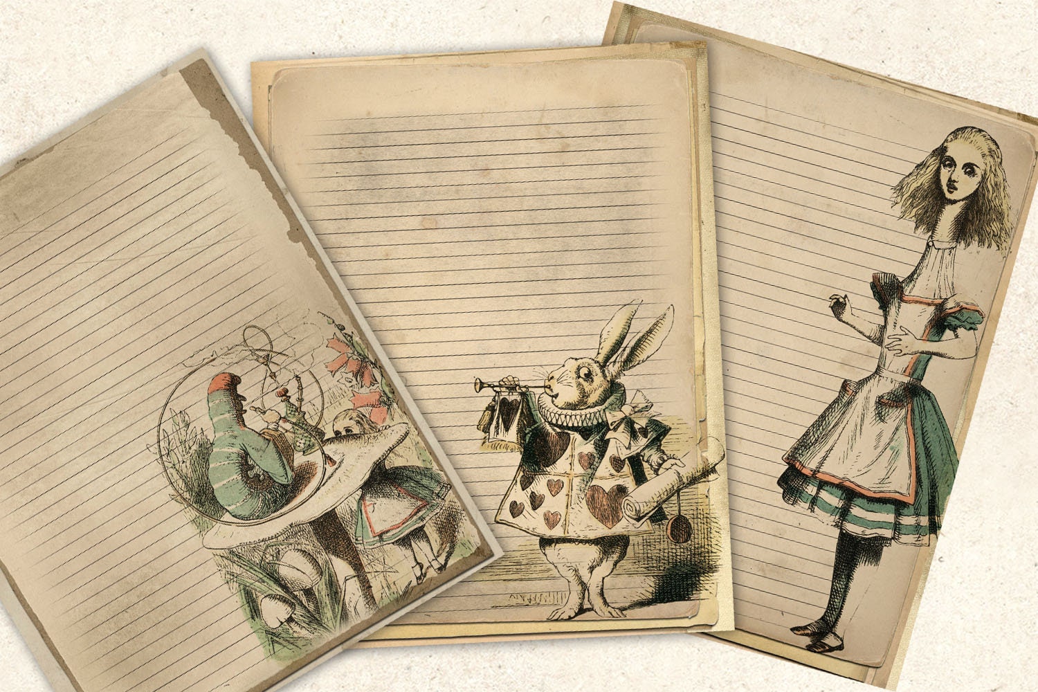 Alice's Adventures in Wonderland Notebook Paper Notebook - Etsy UK