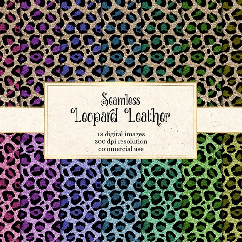 Leopard Leather Digital Paper Seamless Leopard Skin Pattern - Etsy