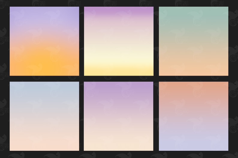 Sunset Gradients Digital Paper Ombre Backgrounds Instant - Etsy