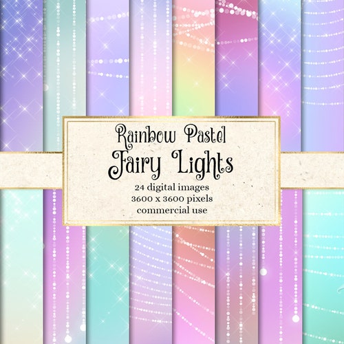 Rainbow Pastel Ombre Digital Paper Backgrounds in Soft - Etsy
