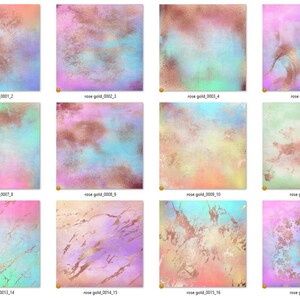 Rose Gold & Watercolor Digital Paper, Rose Gold Backgrounds, Pastel ...