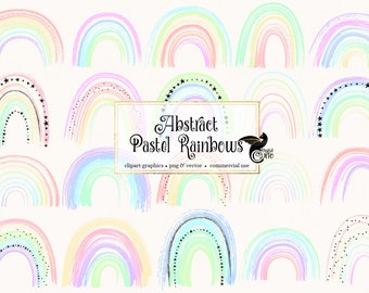 Rainbows Clipart Scrapbook Printables Vector Rainbow and - Etsy Canada