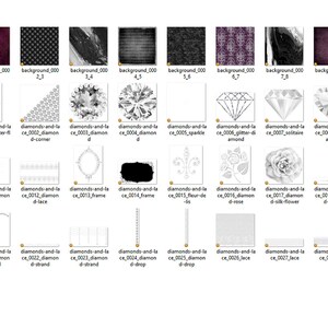 Diamonds and Lace Digital Scrapbooking Kit, Diamond Clipart Velvet ...