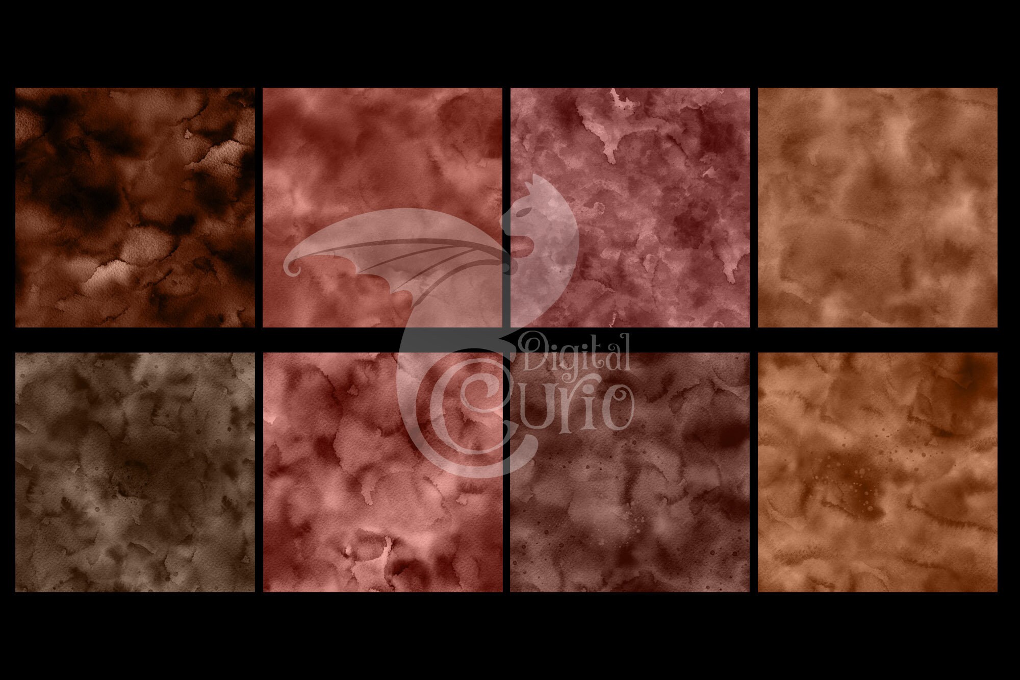 Earth Tone Watercolor Digital Paper Seamless Watercolor - Etsy