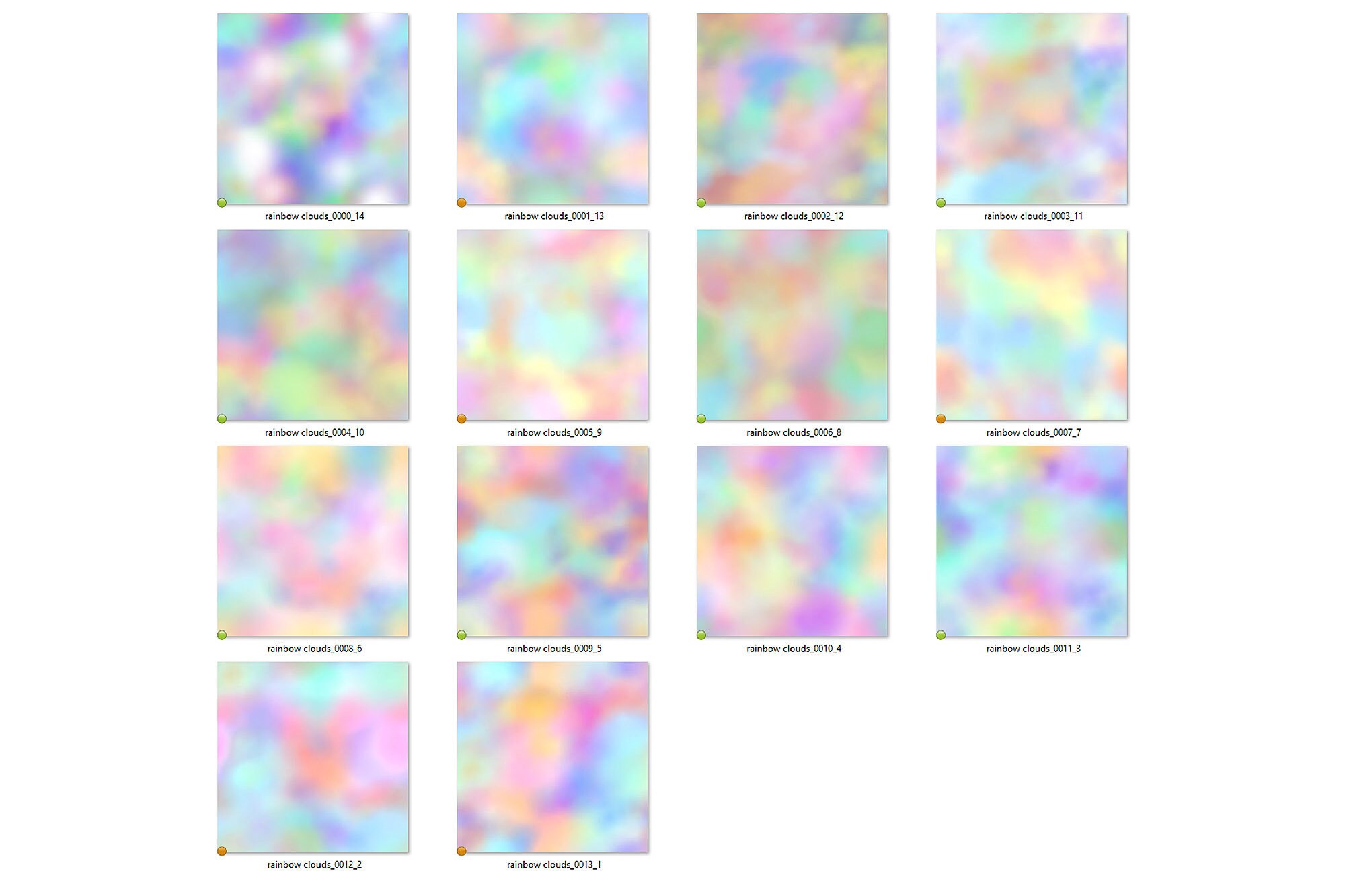 Rainbow Clouds Digital Paper Seamless Pastel Ombre | Etsy