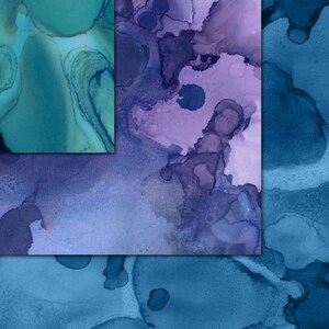 Blue Ink Textures, Liquid Paint Textures, Blue Digital Paper ...
