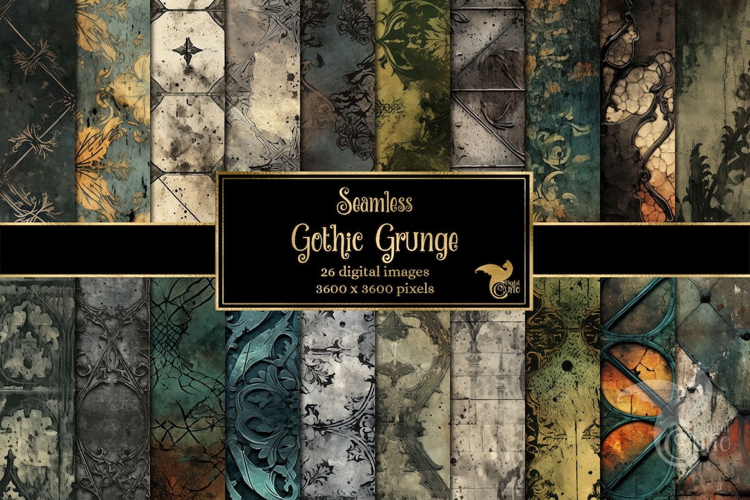 Gothic Grunge Digital Paper, Distressed Texture Backgrounds, Vintage ...