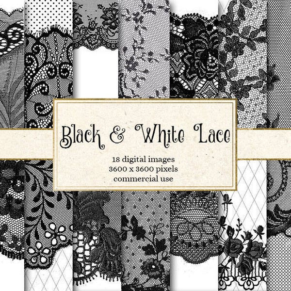 Lace Digital Paper - Etsy
