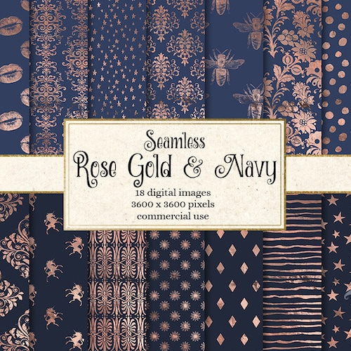 Rose Gold and Lavender Digital Paper Purple Seamless Rose - Etsy