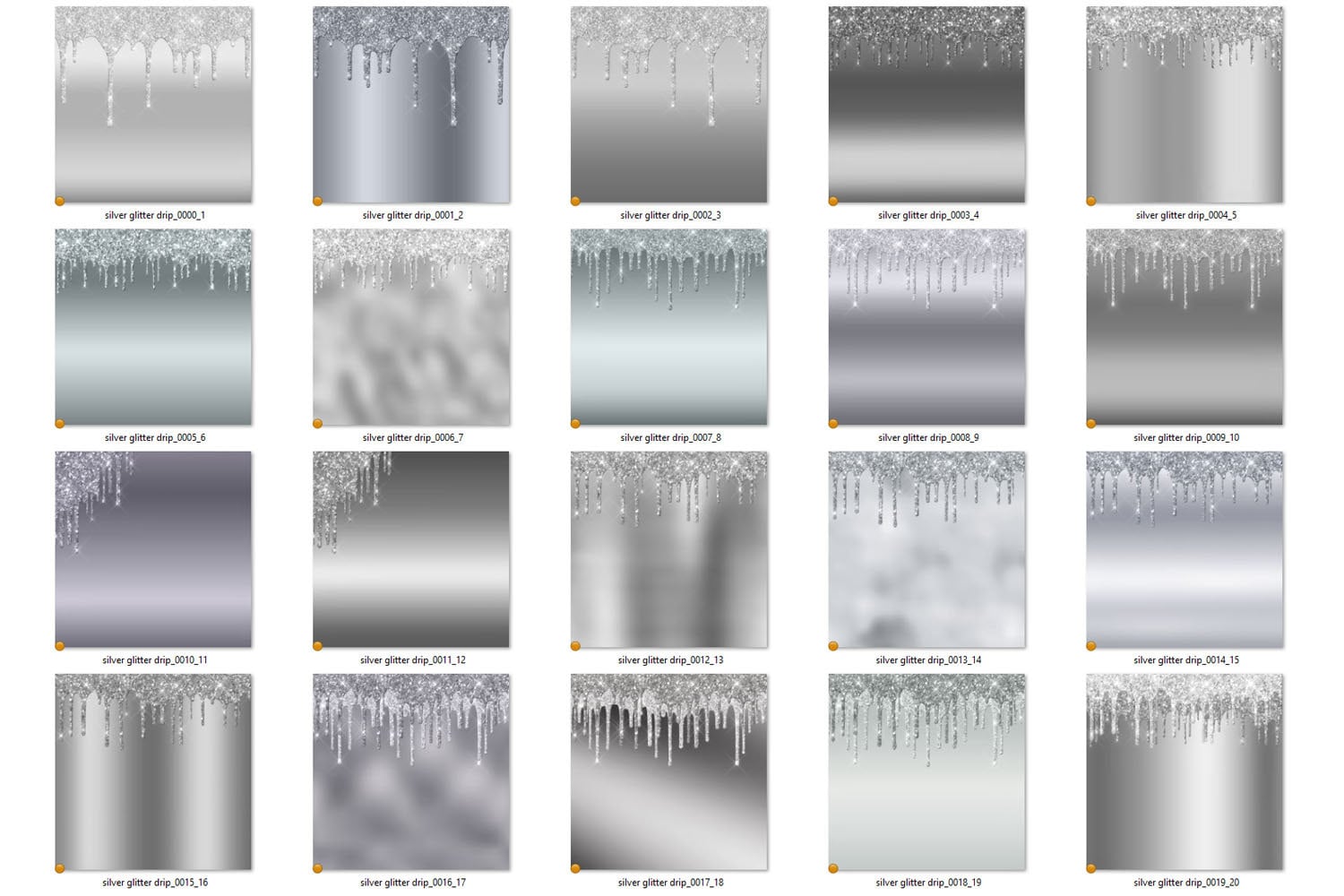 Silver Dripping Glitter Digital Paper Glitter Backgrounds - Etsy