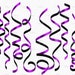 Purple and Black Glitter Ribbon Clip Art Curling Ribbons in Png Format ...