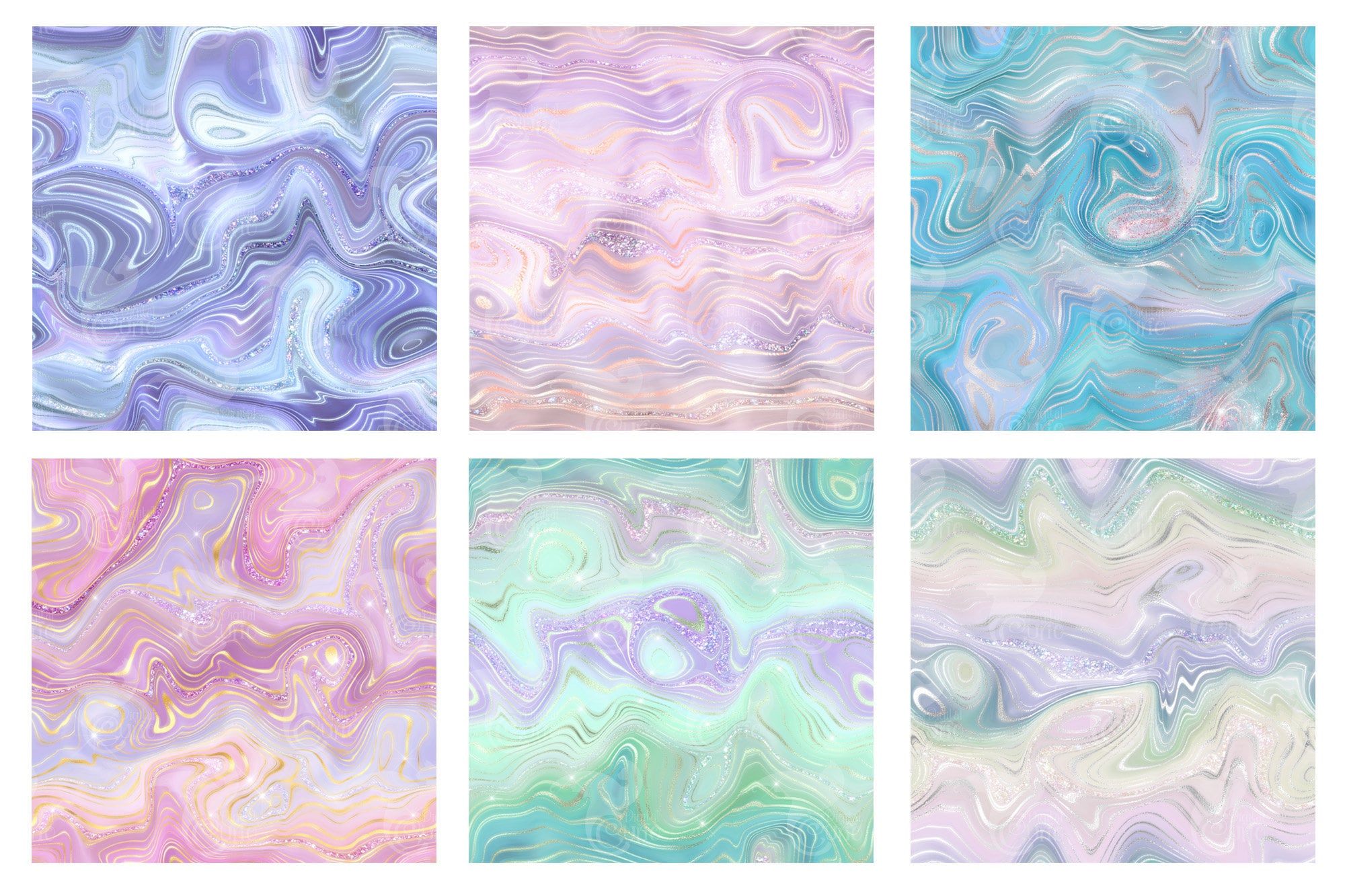 Crystal Strata Textures Seamless Digital Papers With Marble - Etsy