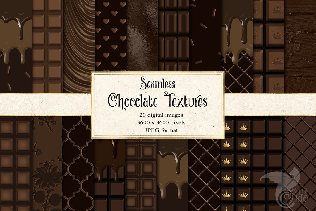 Chocolate Textures Digital Paper - Seamless Printable Scrapbook Paper ...