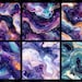 Celestial Agate Digital Paper, Geode Crystal Galaxy Texture Backgrounds ...