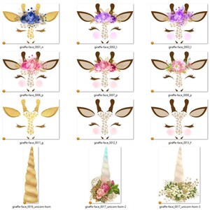 Giraffe Faces Clipart, Giraffe Eyes, Face, Eyelashes, Cute Safari ...